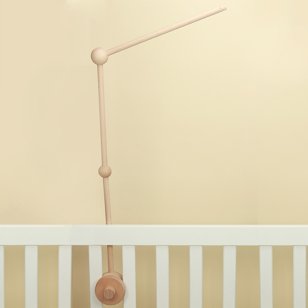 Natural Wood Baby Crib Arm – Wonderfully Made Baby Mobiles